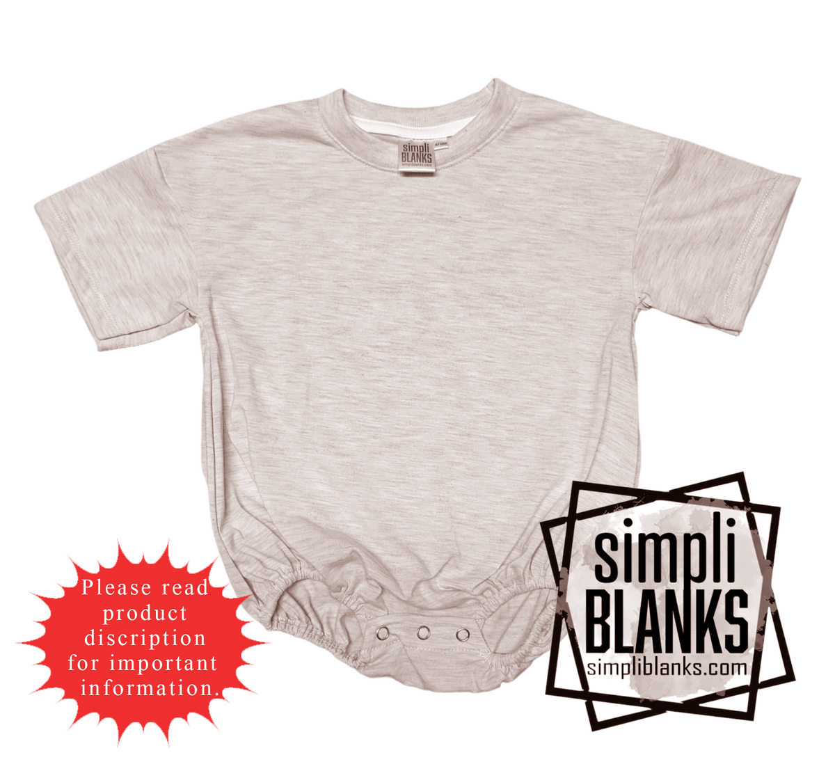 BBR- Baggy Baby Romper (Oatmeal) – Simpli Blanks